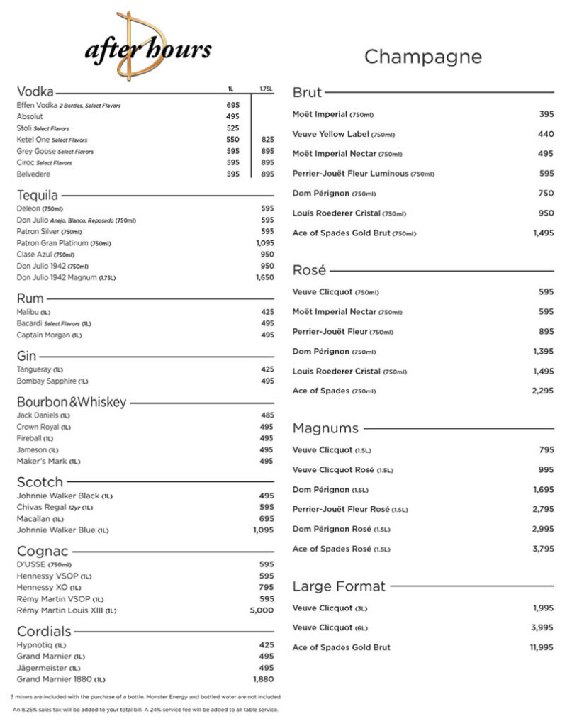 Drai's After Hours Bottle Service Pricing & Table Reservations