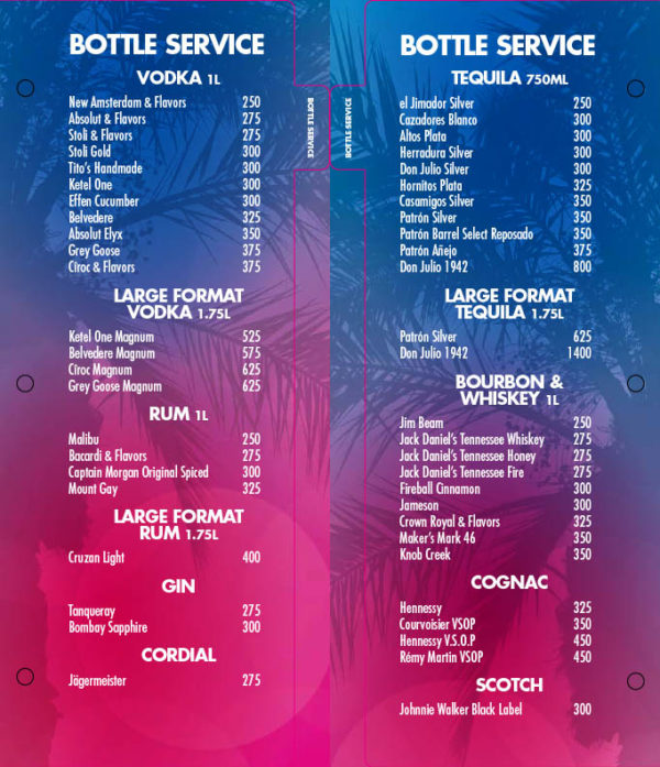 Go Pool Dayclub Bottle Service Pricing & Table Reservations